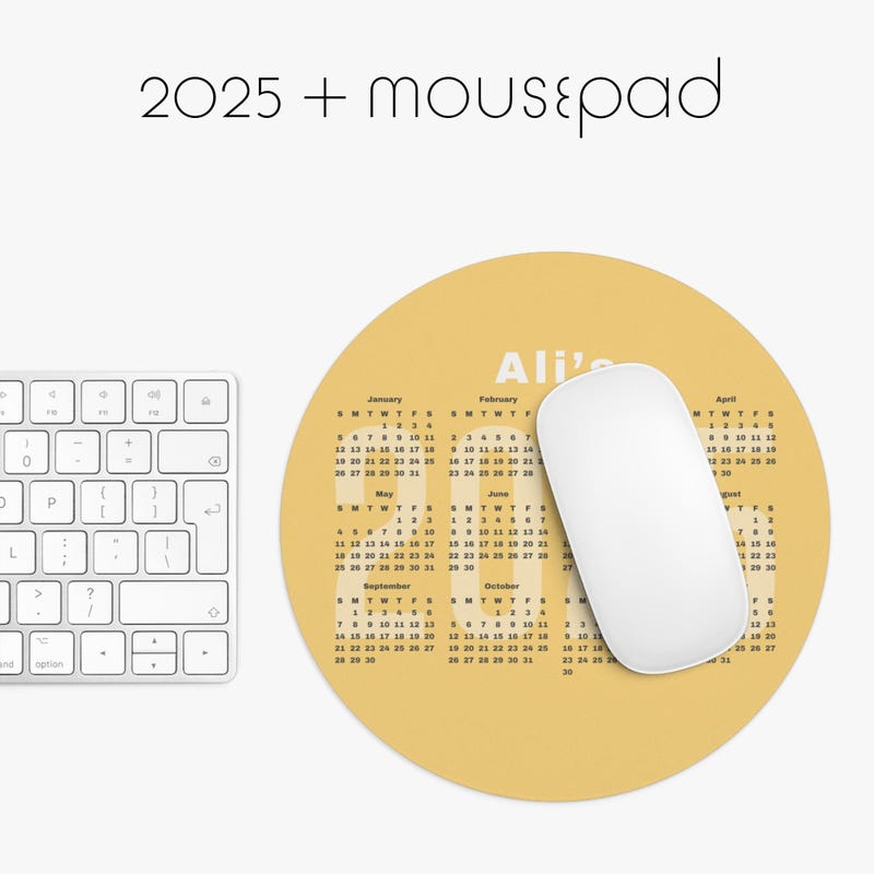Mouse Pad 2025 Calendar - Etsy Australia