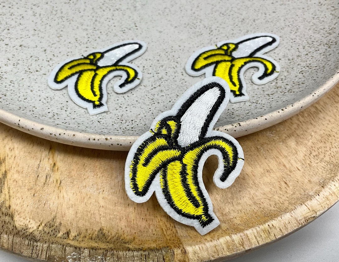 Embroidered IRON on PATCH BANANA Treat Iron Heat Adhesive, to Eat Fruit ...
