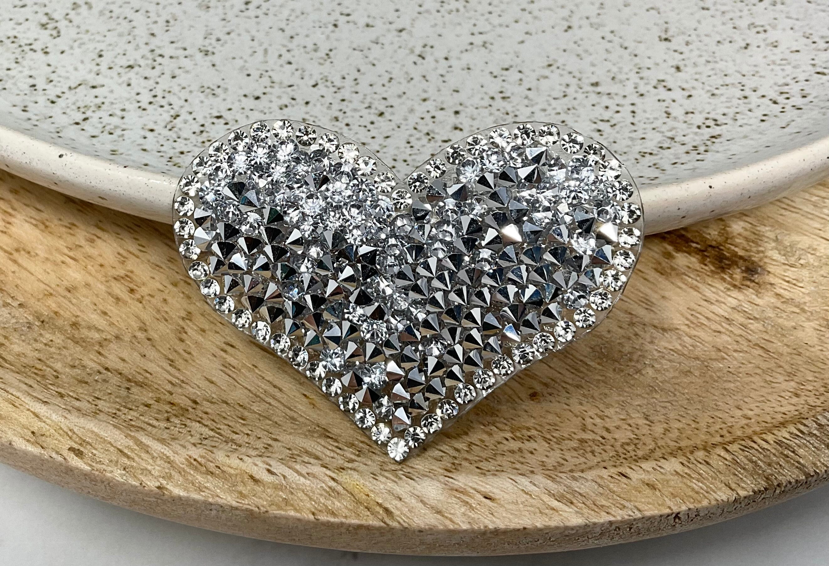 RHINESTONE 3D HEART Iron On, Personalization Clothe, Valentine Pink ...