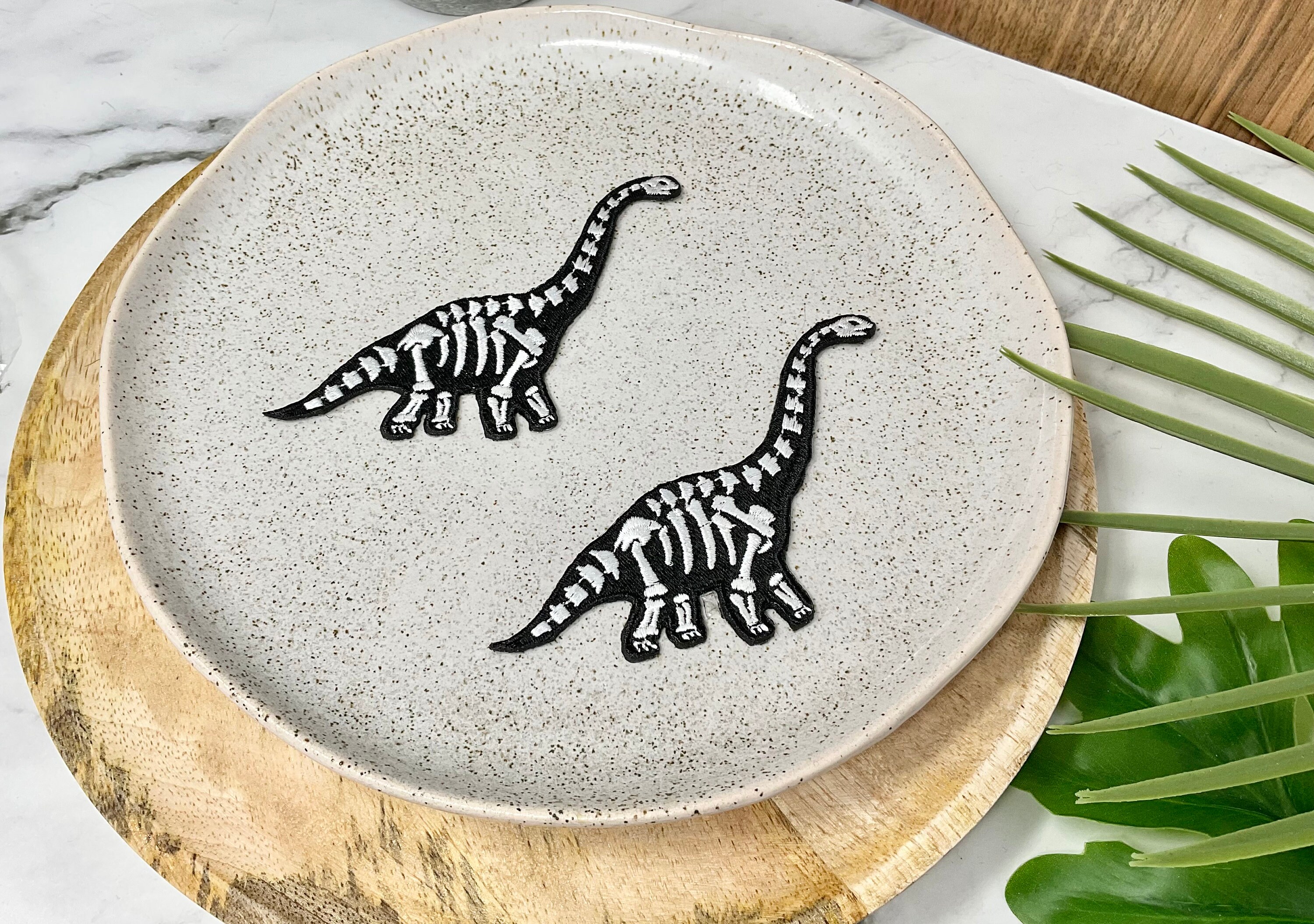 DINOSAUR Stegosaurus X-ray, Skeleton Embroidered IRON on Patch Heat ...
