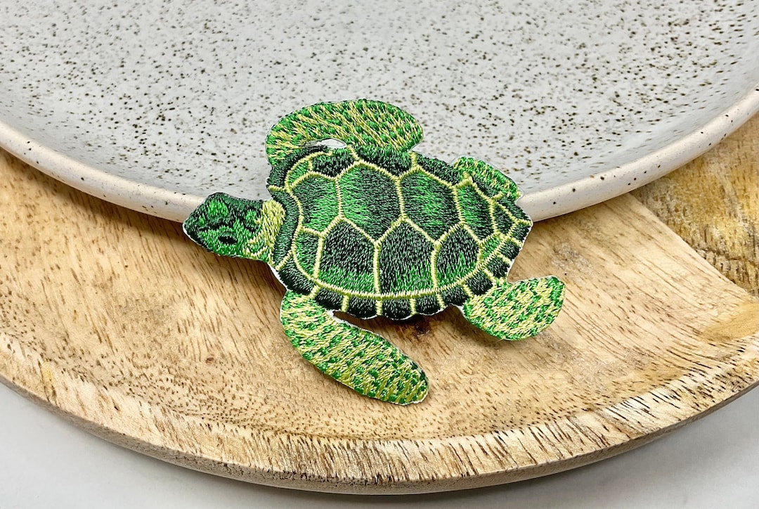 TURTLE Embroidered IRON on PATCH - Heat Adhesive Turtle - Patches ...
