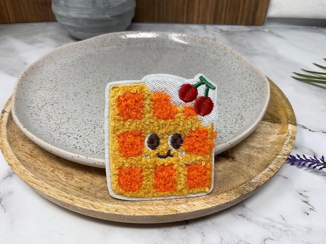 Embroidered Patch WAFFLE Applique Backing With Self-adhesive, Patches ...