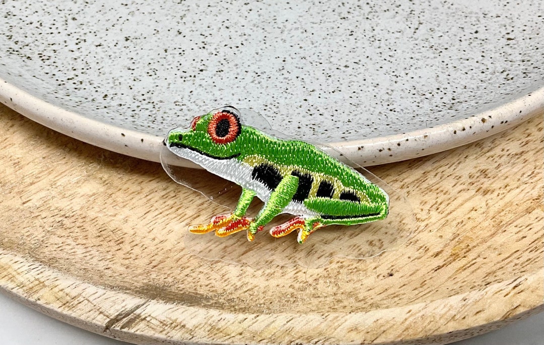 FROG Embroidered IRON on Patch Heat Adhesive Animal Patches Applique ...