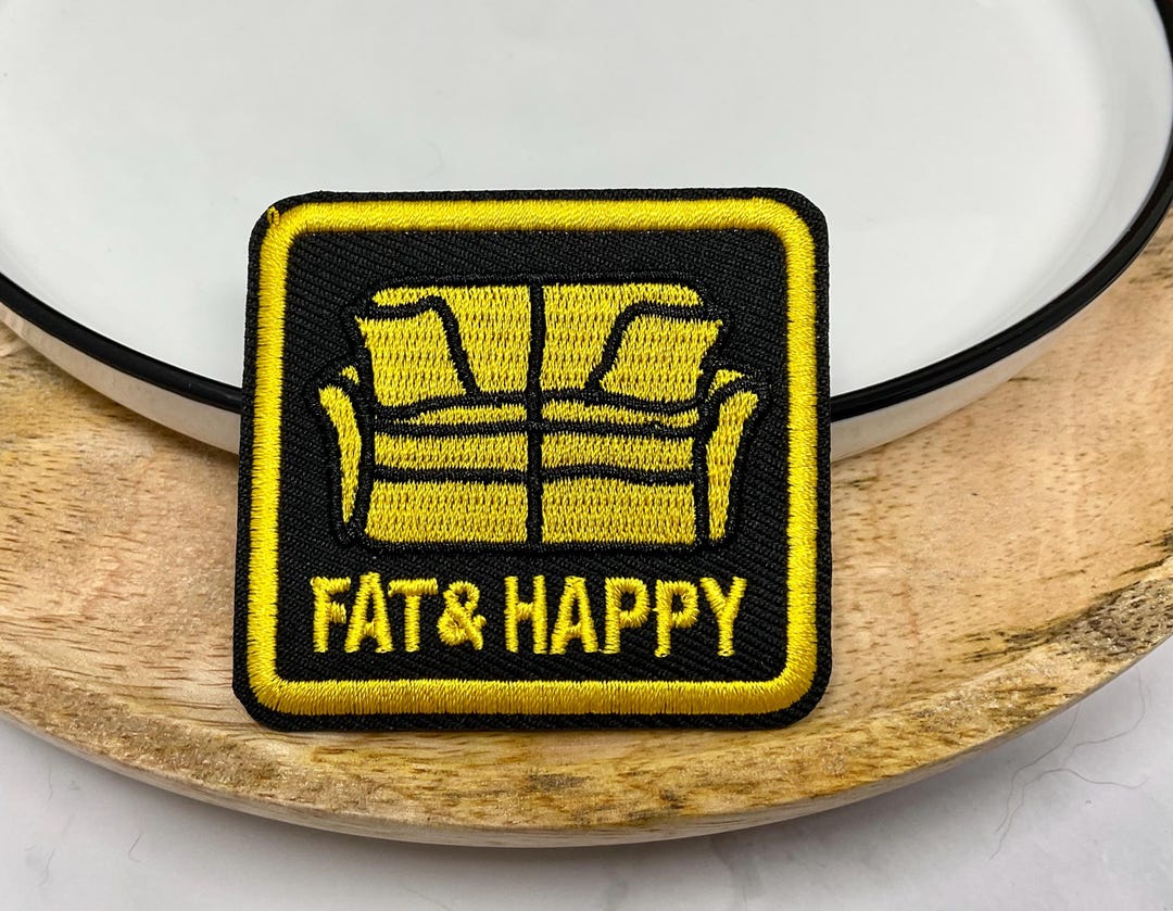 FAT Fan CLUB Badge Funny Quote Soft and Sweet Embroidered Iron Sew on ...