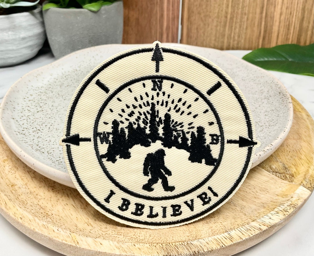 BIGFOOT Embroidered IRON on PATCH Sasquatch, Heat I Believe Animal ...