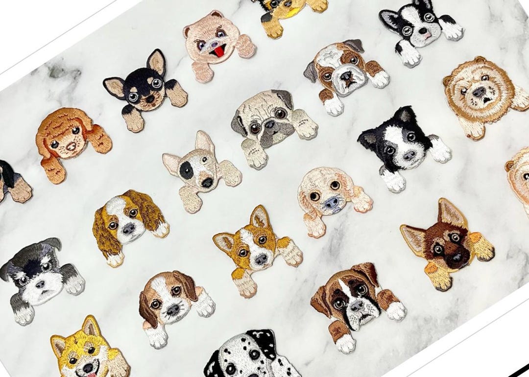 DOG POCKET Embroidered IRON on Patch Heat Adhesive, Pocket Dog Pet ...