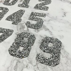 RHINESTONE 3D NUMBERS Iron On, Personalization Clothe, High Quality ...