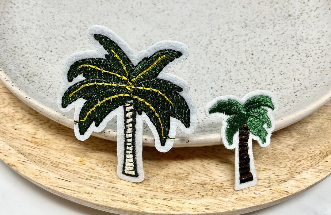 PALMER Embroidered IRON on PATCH Cactus Palm Trees Patches Tree Nature ...
