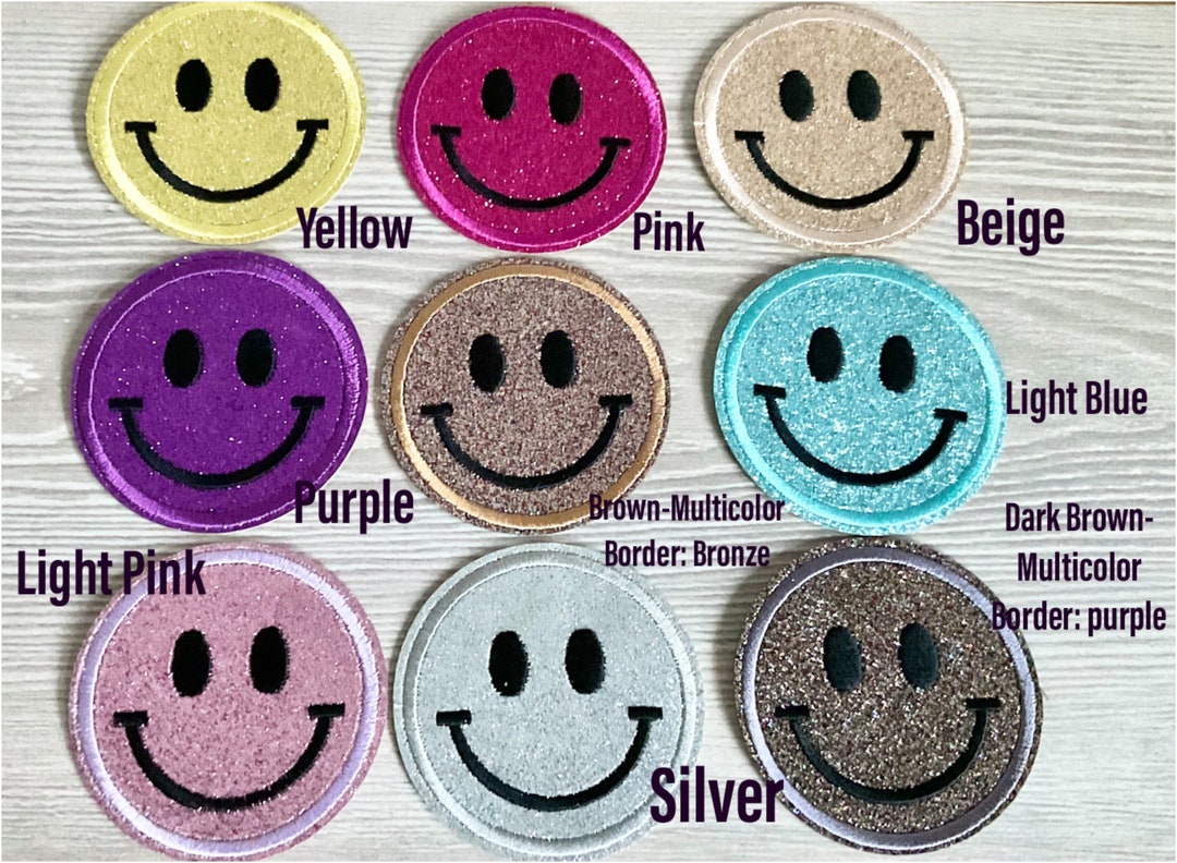 EMOJI Smily Face Smiling Embroidered Sew IRON on PATCH Heat - Etsy