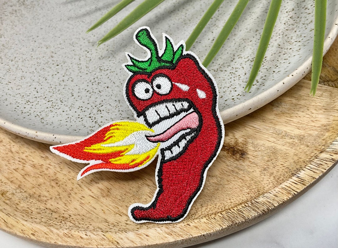 CHILI PEPPER Embroidered IRON on Patch Iron Heat Adhesive Food to Eat ...