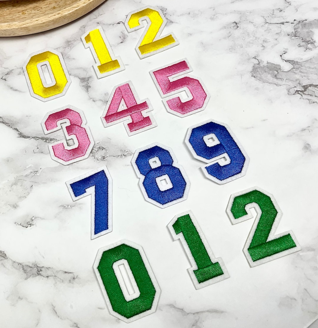 NUMBERS Iron On, Numbers Sewing, Personalization Clothe, High Quality ...