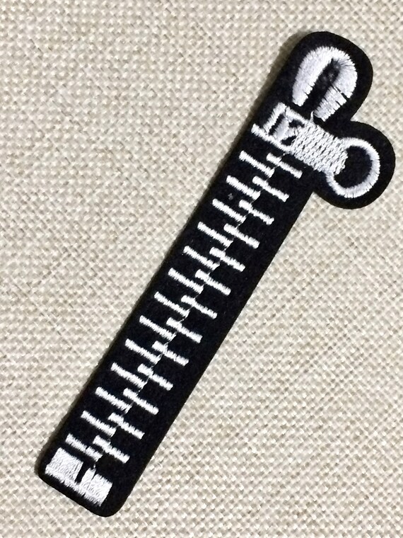 ZIPPER Patch Embroidered IRON on PATCH Patches Heat Adhesive | Etsy