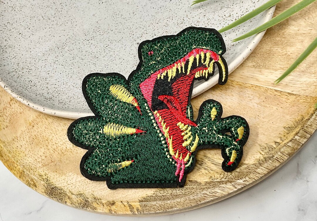 Dinosaur Embroidered IRON ON PATCH Heat Adhesive Patches Adornment ...
