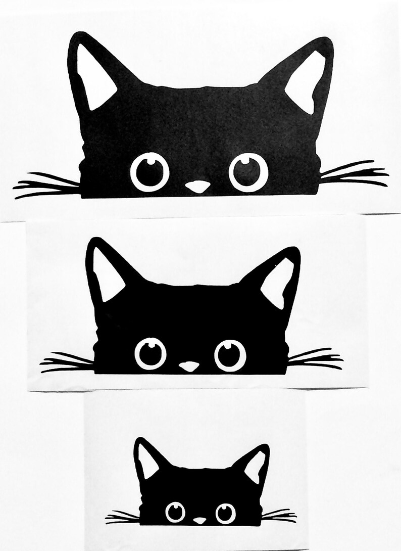 VINYL DECAL Cat Pet Animal Wall Decal Cat Stickers Cute | Etsy
