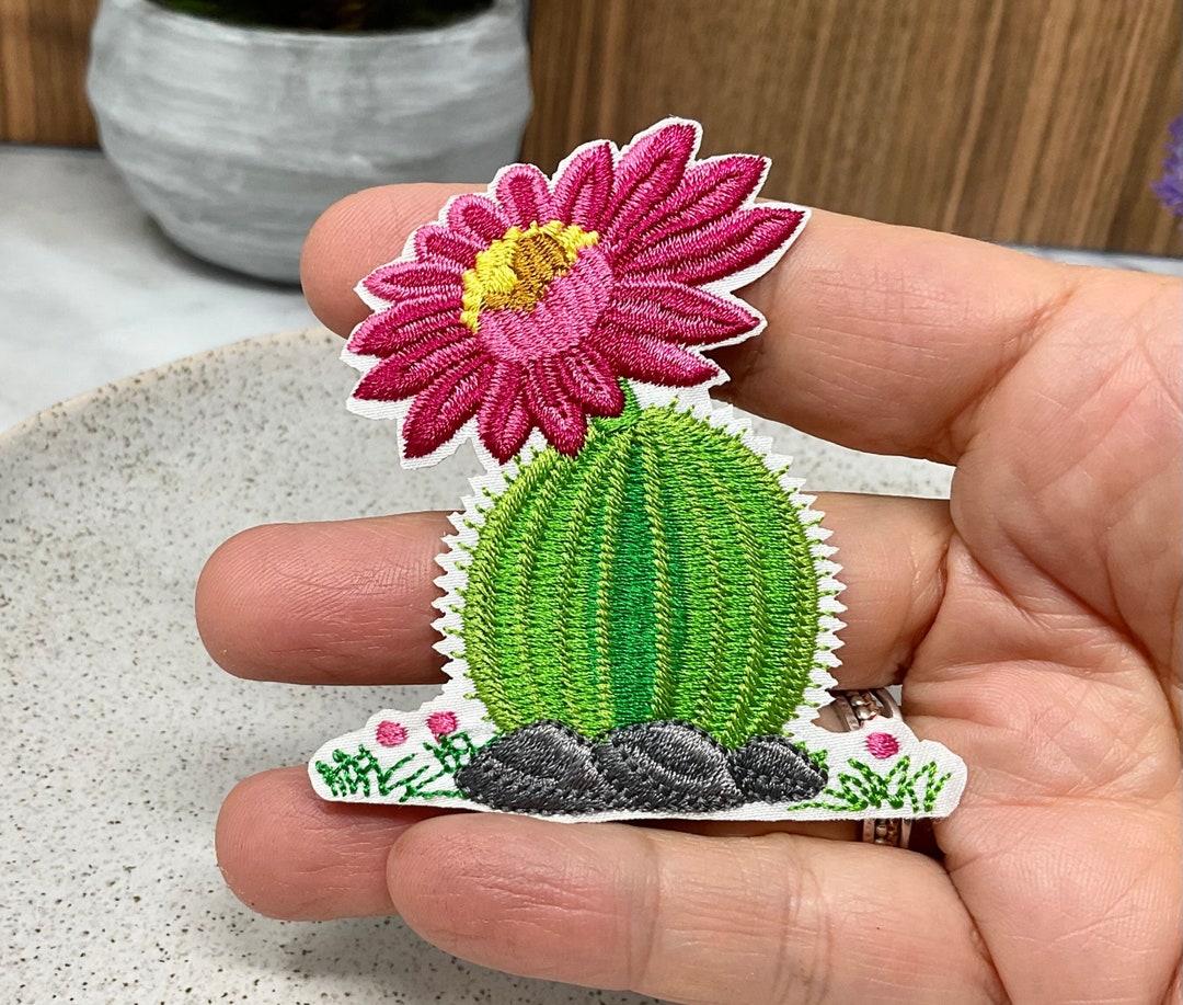 FLOWER CATCUS PATCH Palm Trees Patches Tree Nature Flower, Adhesive ...