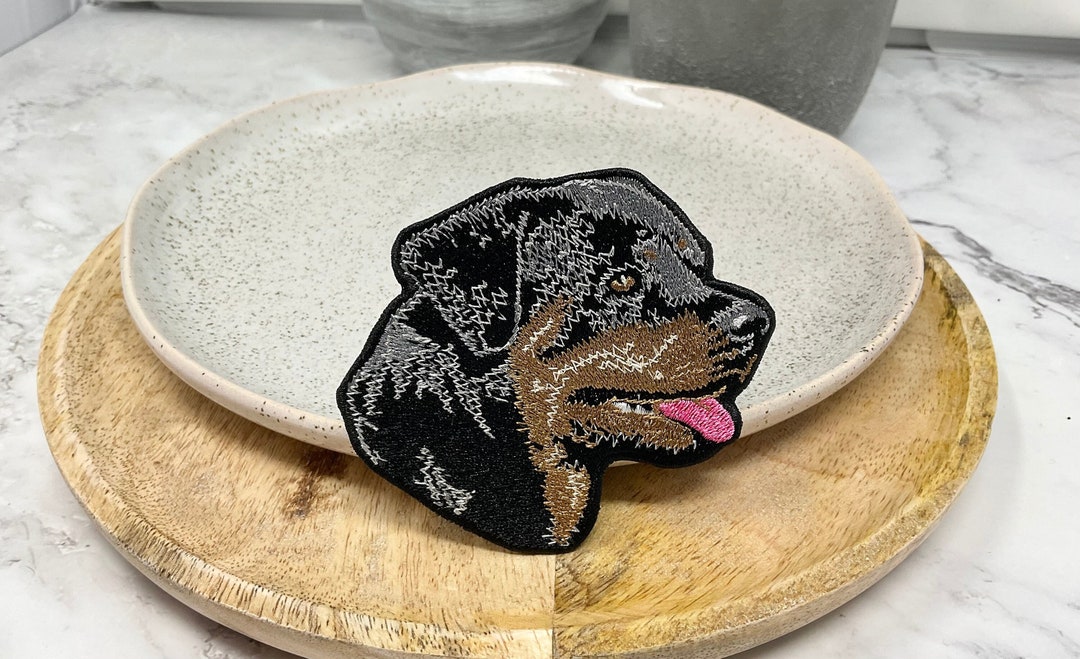 ROTTWEILER Embroidered IRON on PATCH Heat Adhesive, Dog Pet Animal ...