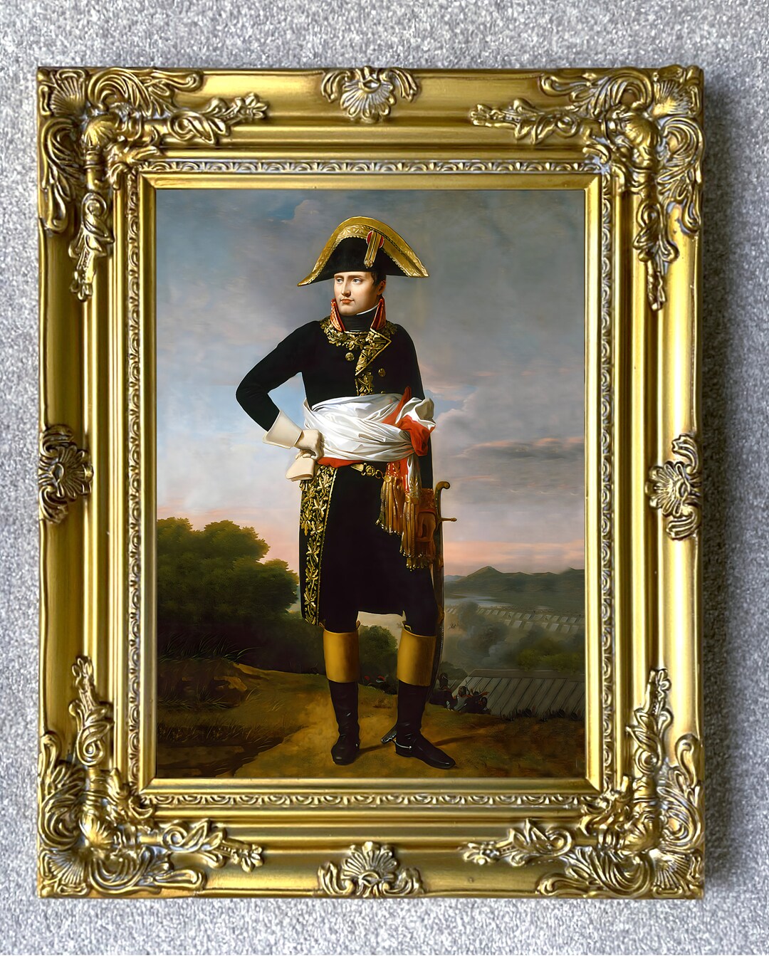Fine Lithograph on Canvas - Portrait of a Napoleon Bonaparte - Etsy