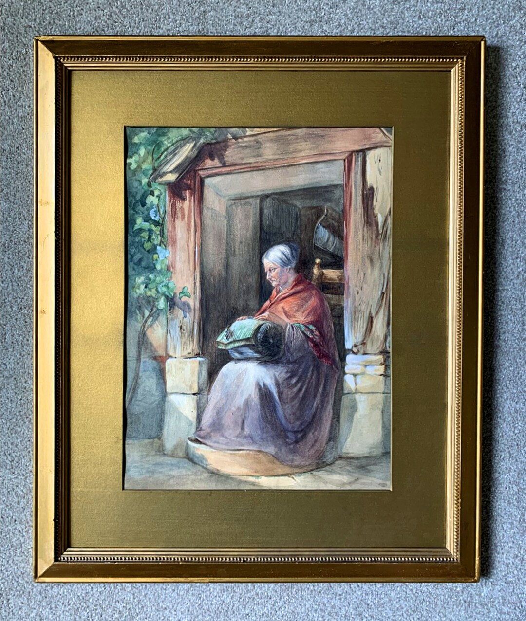 Guido Bach (1828-1905) Feines viktorianisches Aquarell einer ...