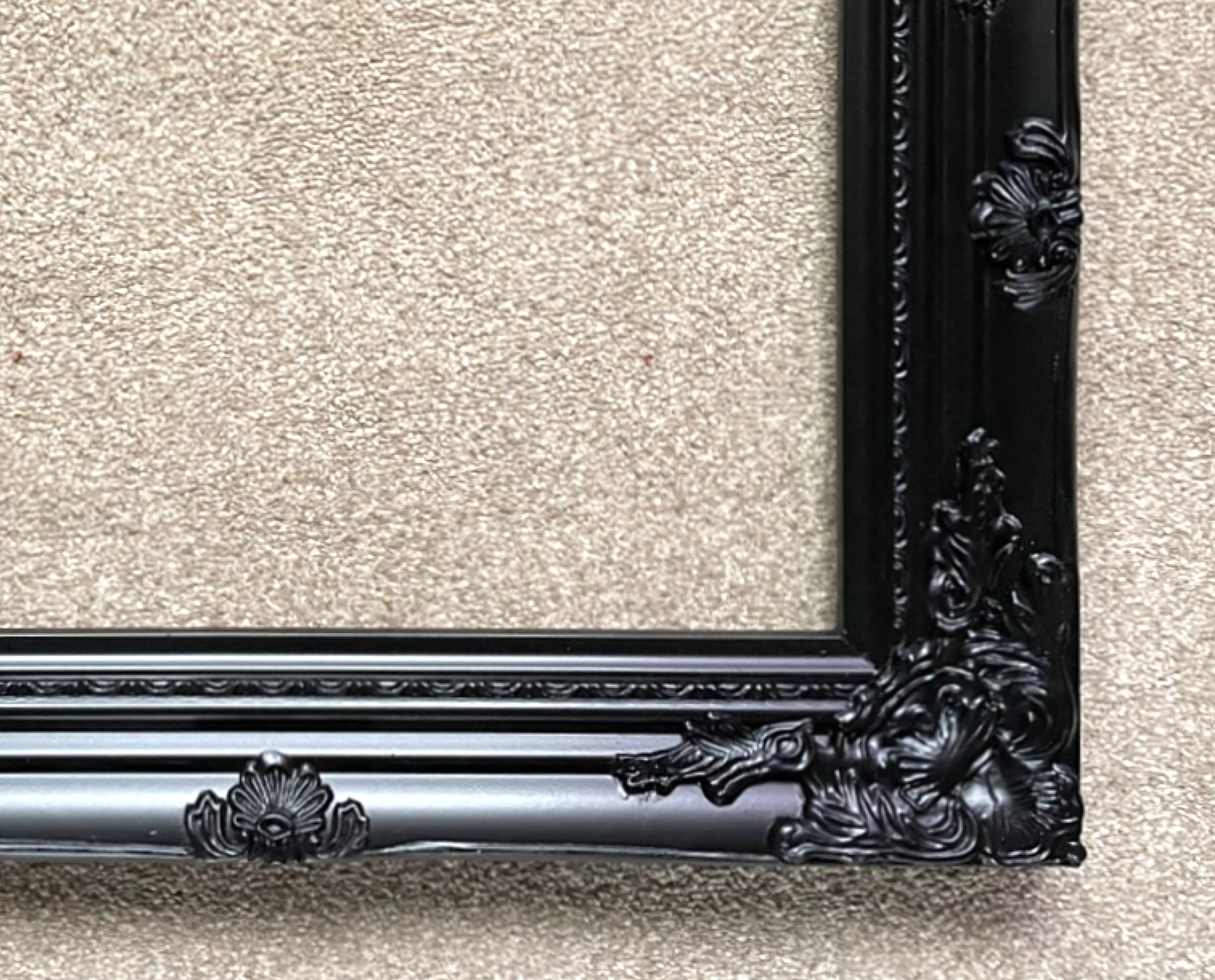 Stunning Ornate Rococo Ebonised Black Gesso Gallery Frame - Etsy