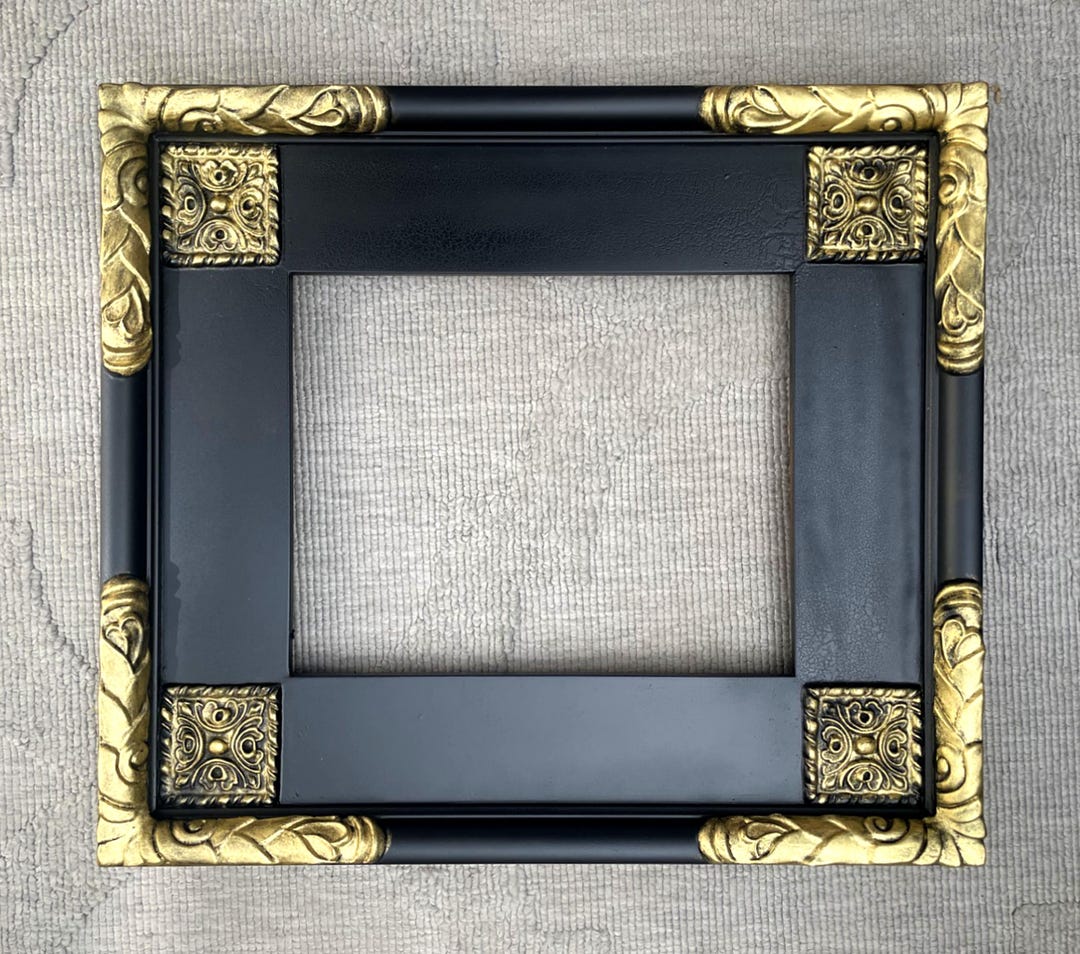 Fine Ornate Black & Gold Gallery Picture Frame - Etsy
