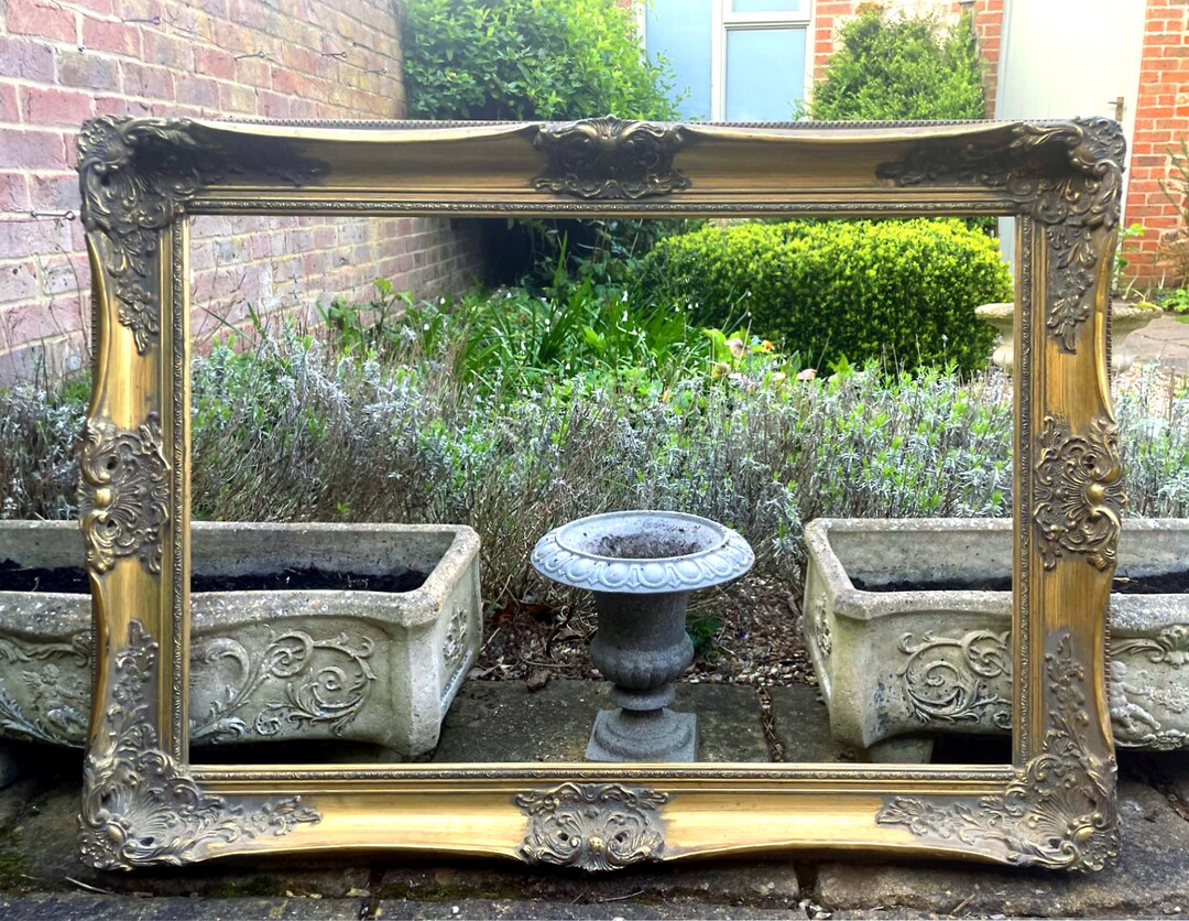 Stunning Large Vintage Rococo Pierced Gilt Wood & Gesso Gallery Frame ...