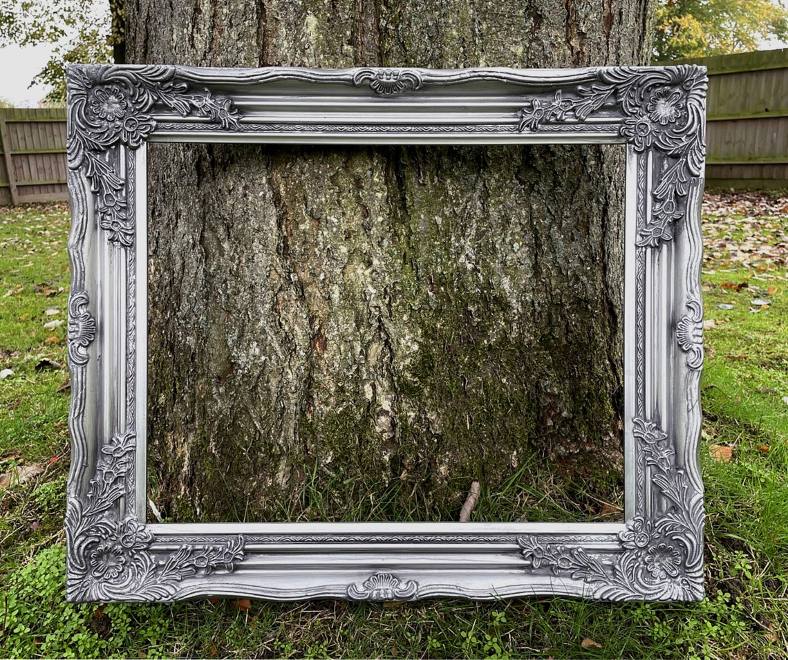 Fine Large Ornate Rococo Antique Silver Gallery Frame | Etsy