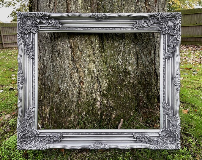 Fine Large Ornate Rococo Antique Silver Gallery Frame - Etsy