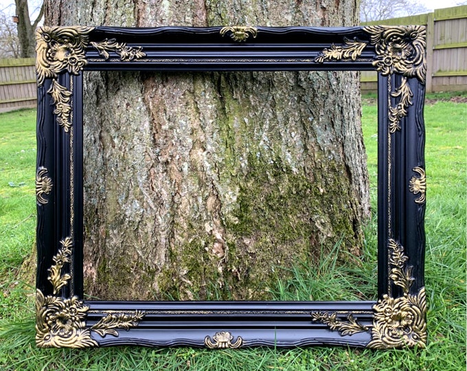 Excellent Large Ornate Black and Gilt Wood & Plaster Rococo Frame - Etsy