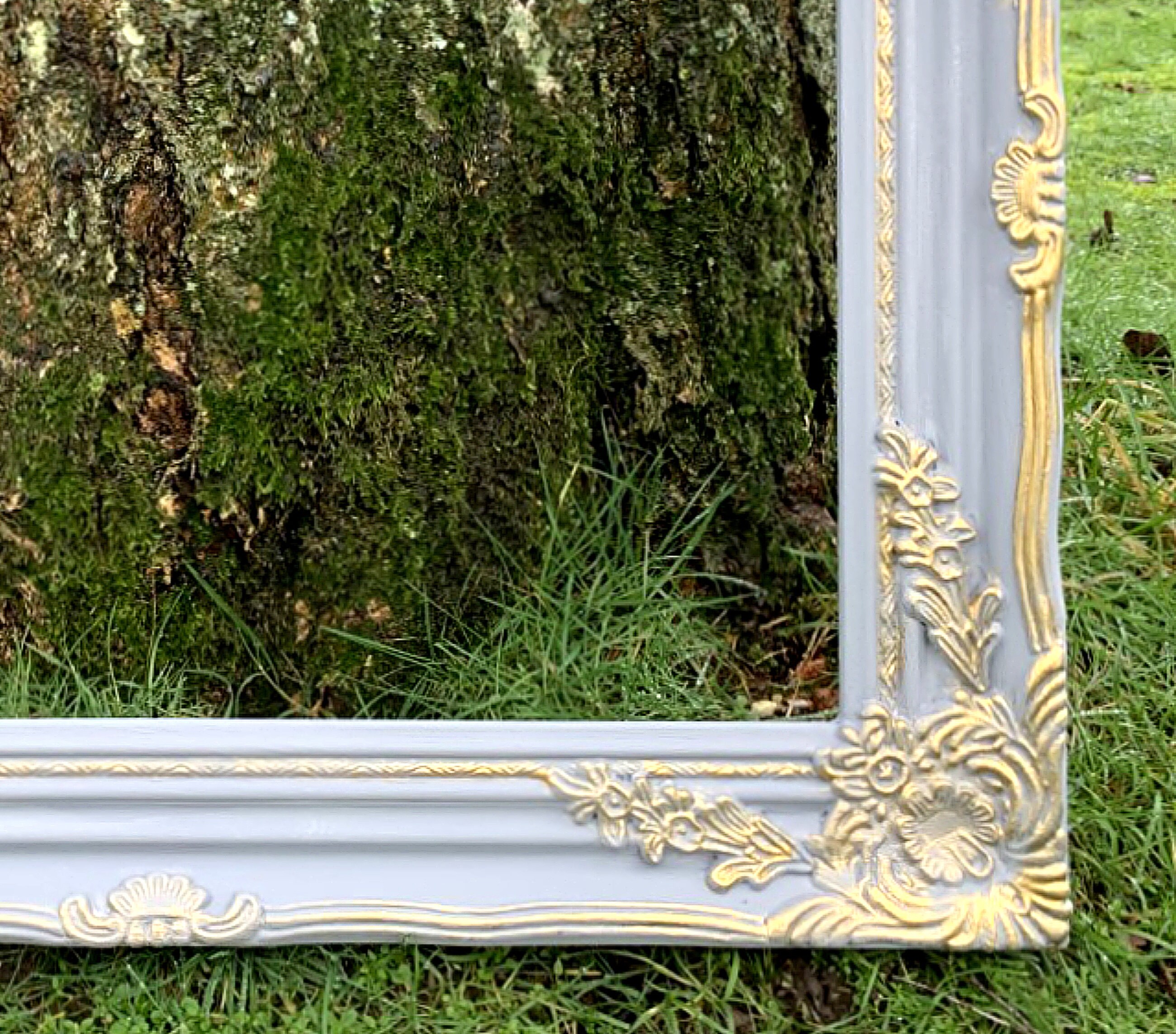 Fine Anthracite Grey Rococo Wood & Plaster Frame | Etsy