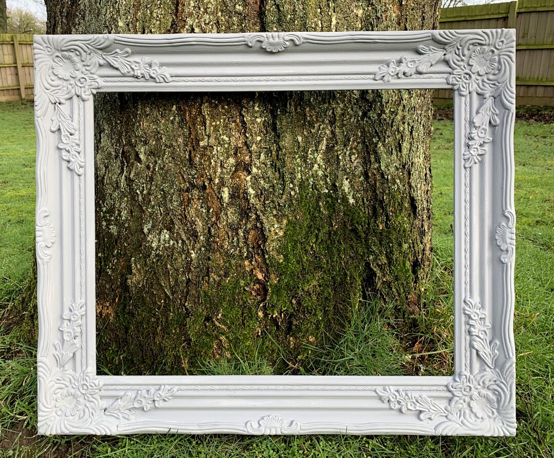 Stylish Ornate Rococo Picture Frame in Flint Grey - Etsy