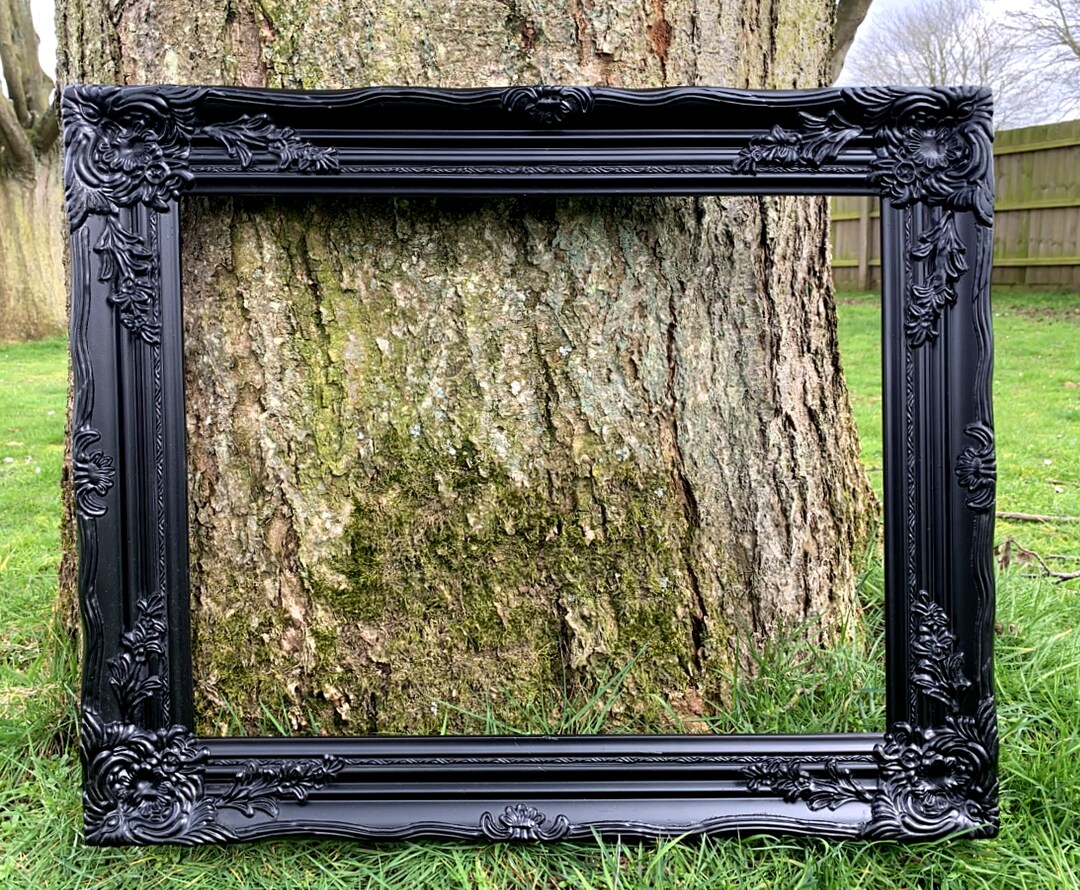 Fine Ebonised Black Rococo Wood & Plaster Frame - Etsy