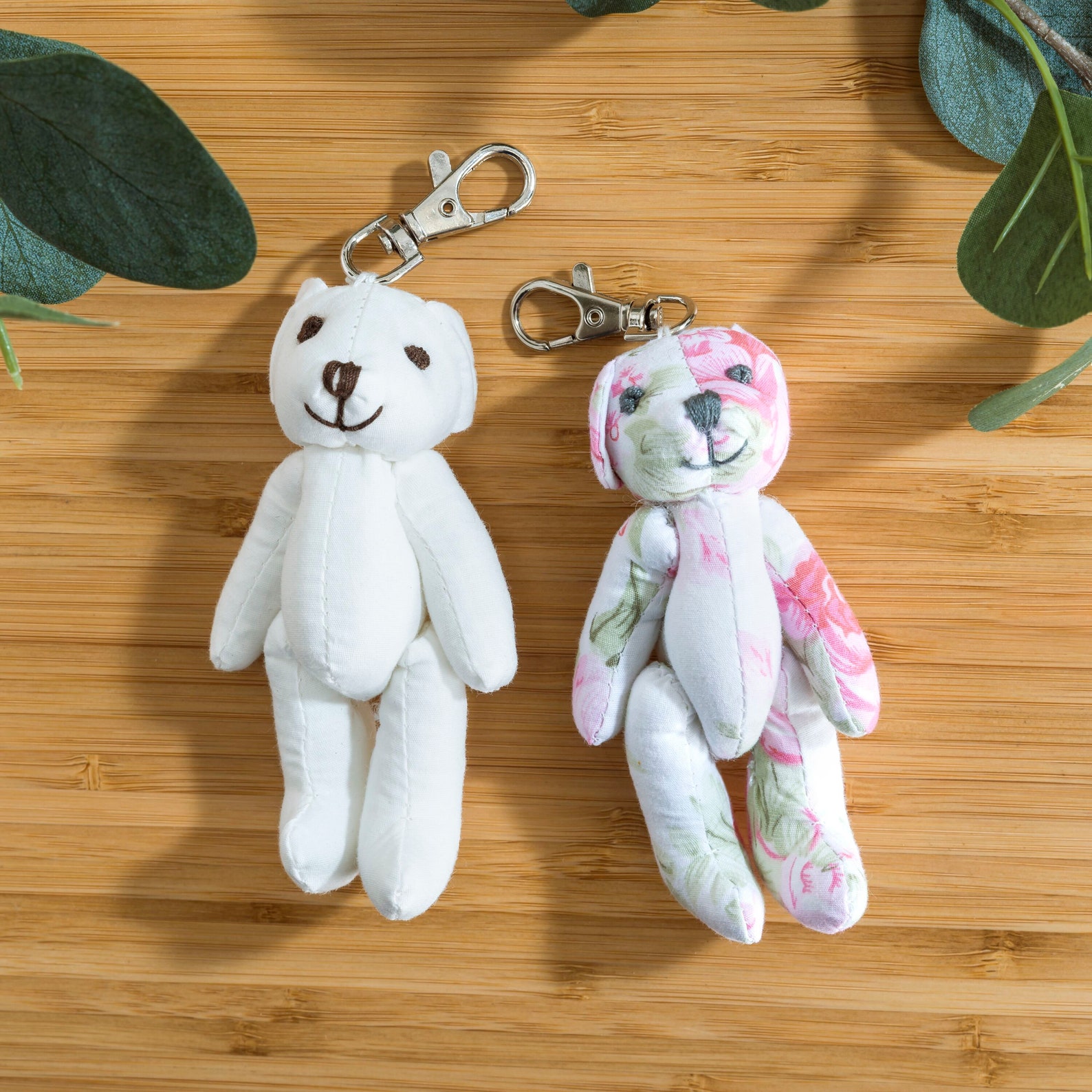Cutest Plush Bear Teddy Bear Keychain Keyring - Cozy Chic Farmhouse ...