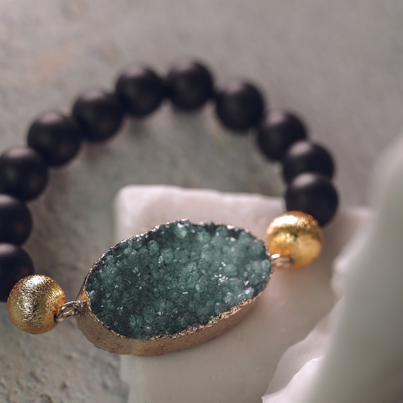 Druzy Bracelet - Etsy