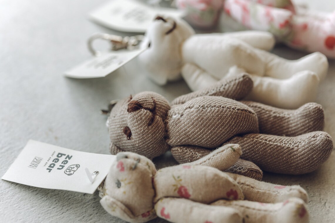 Cutest Plush Bear Teddy Bear Keychain Keyring Cozy Chic | Etsy