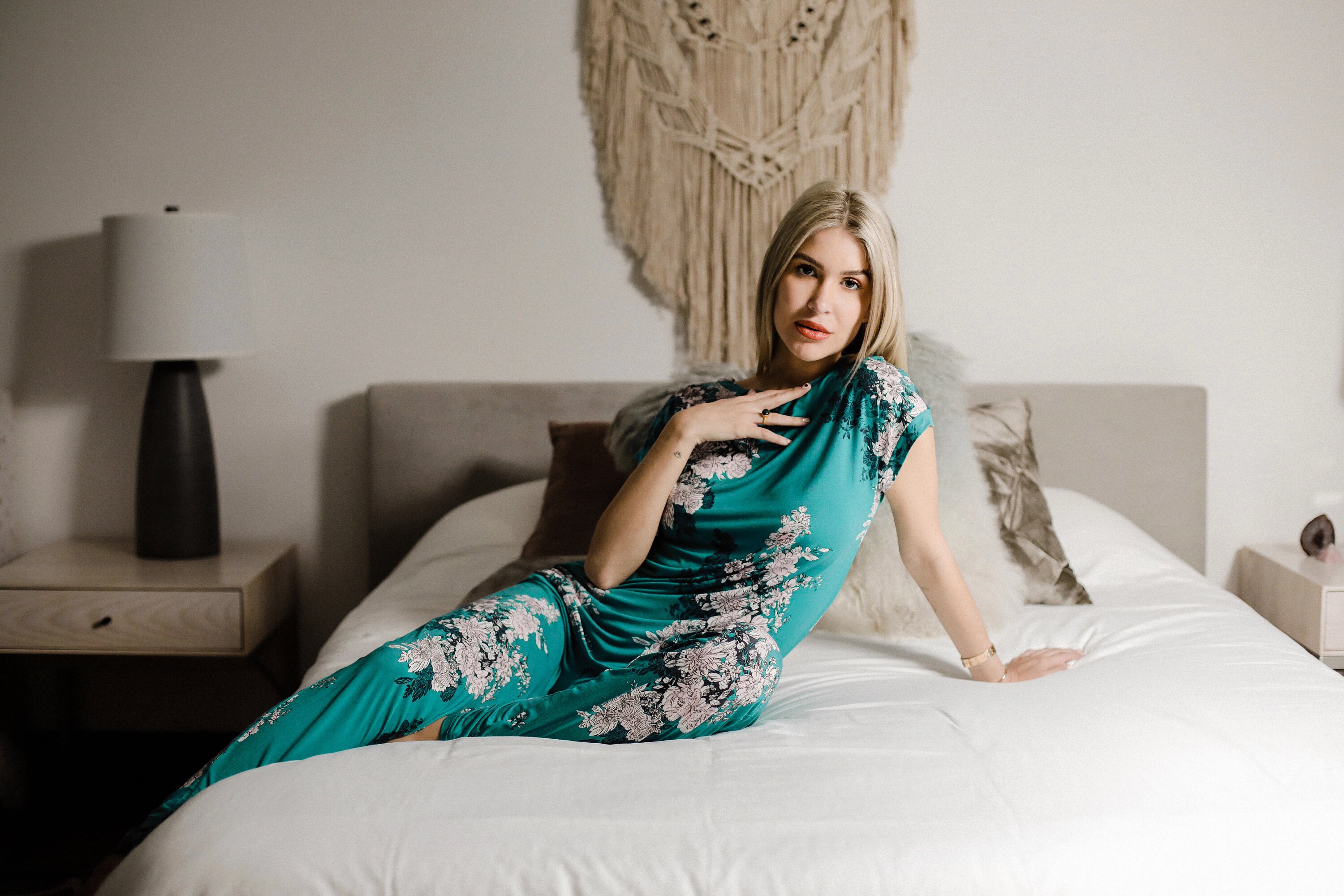 Emma Floral Print Pajama - Ultra Soft Bamboo Cotton Women's Pajama Set ...
