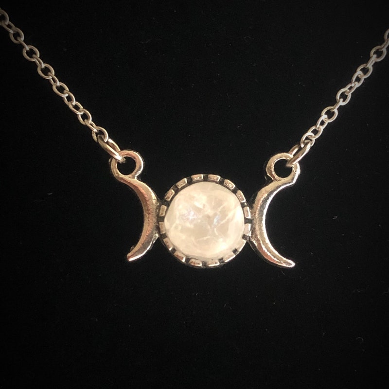 Triple Moon Necklace - Etsy UK