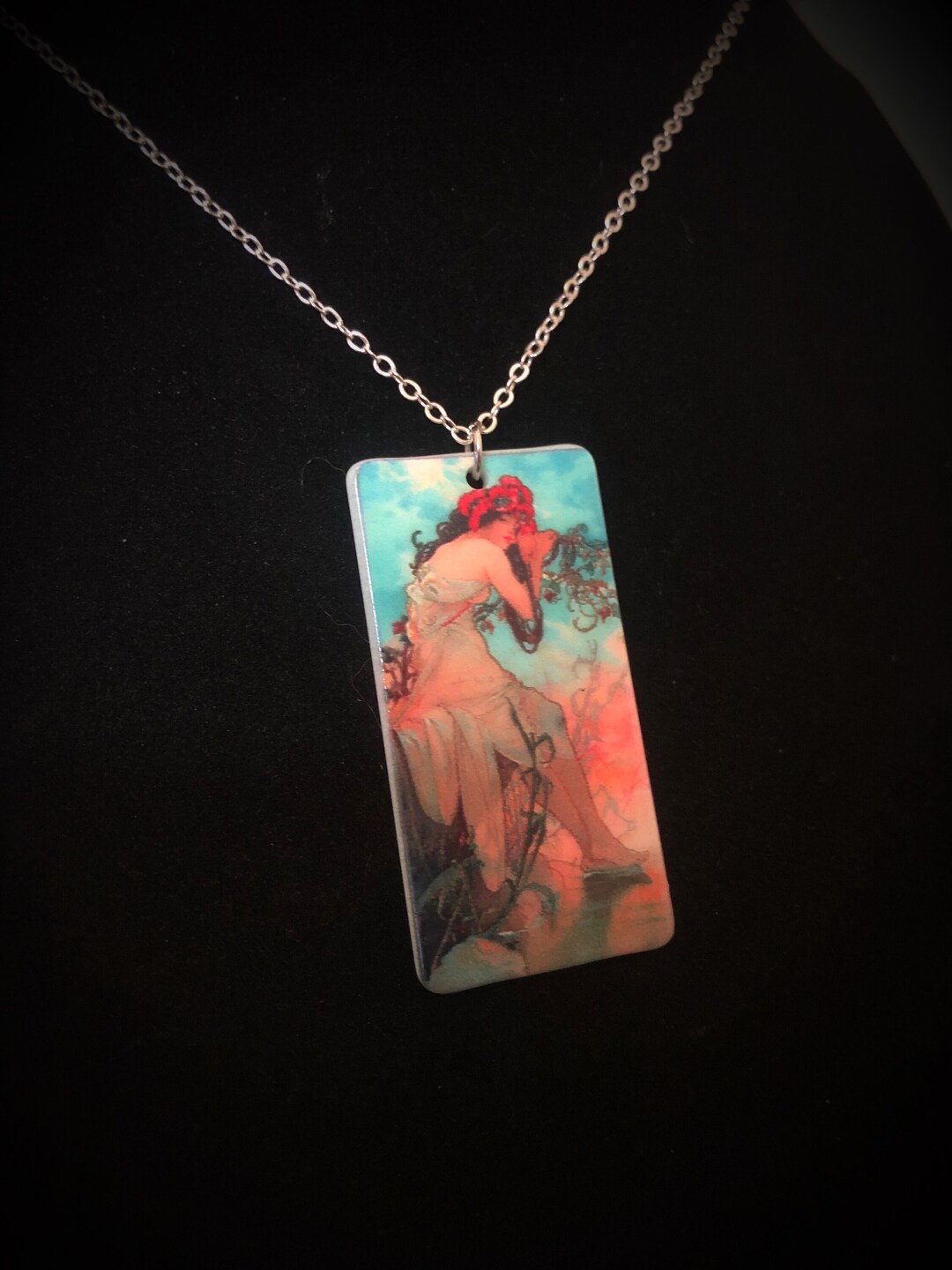 Alphonse Mucha Summer Necklace, Art Nouveau, Alphonse Mucha Jewelry ...