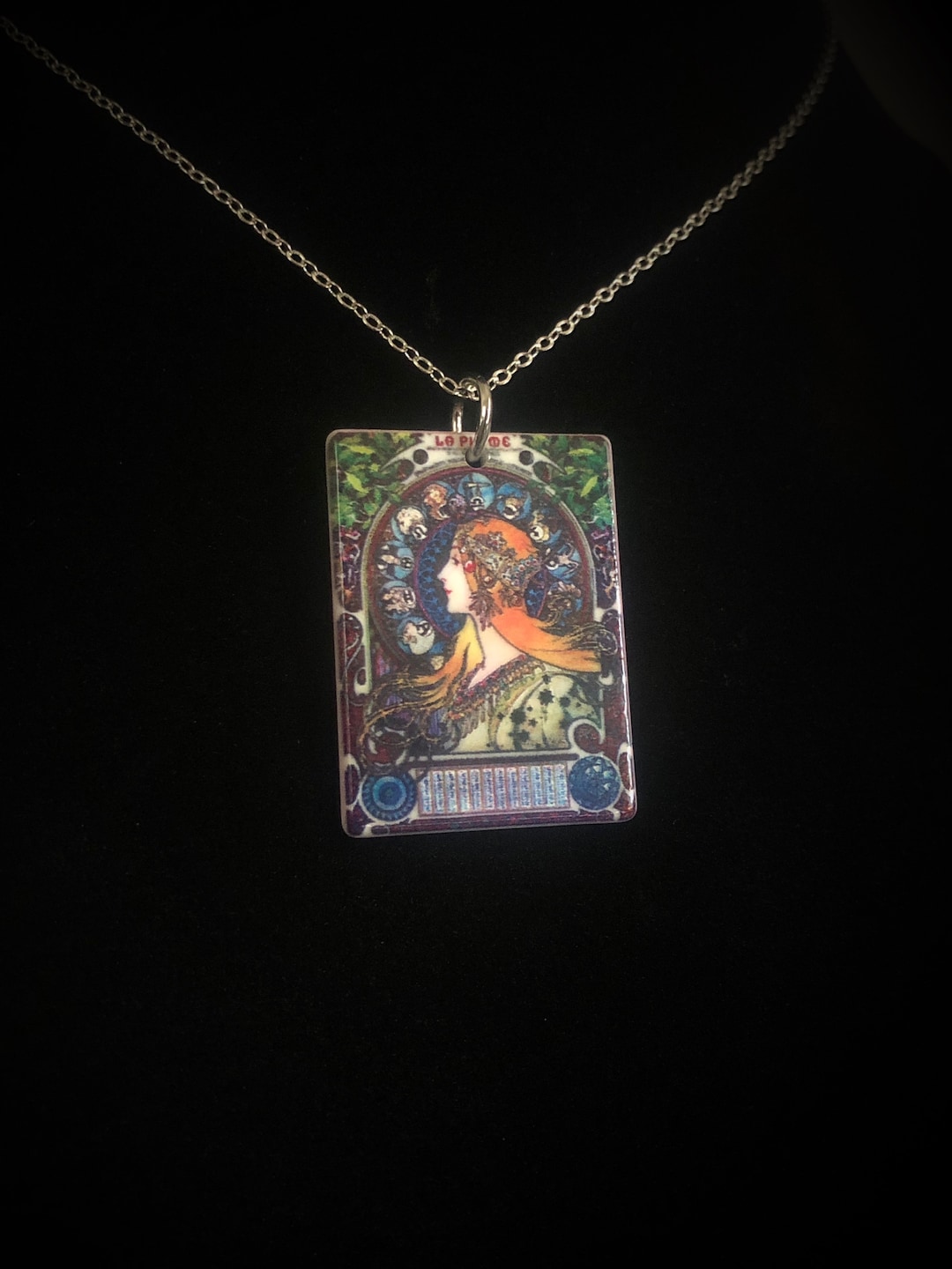 Alphonse Mucha Zodiac Necklace Art Nouveau Alphonse Mucha - Etsy