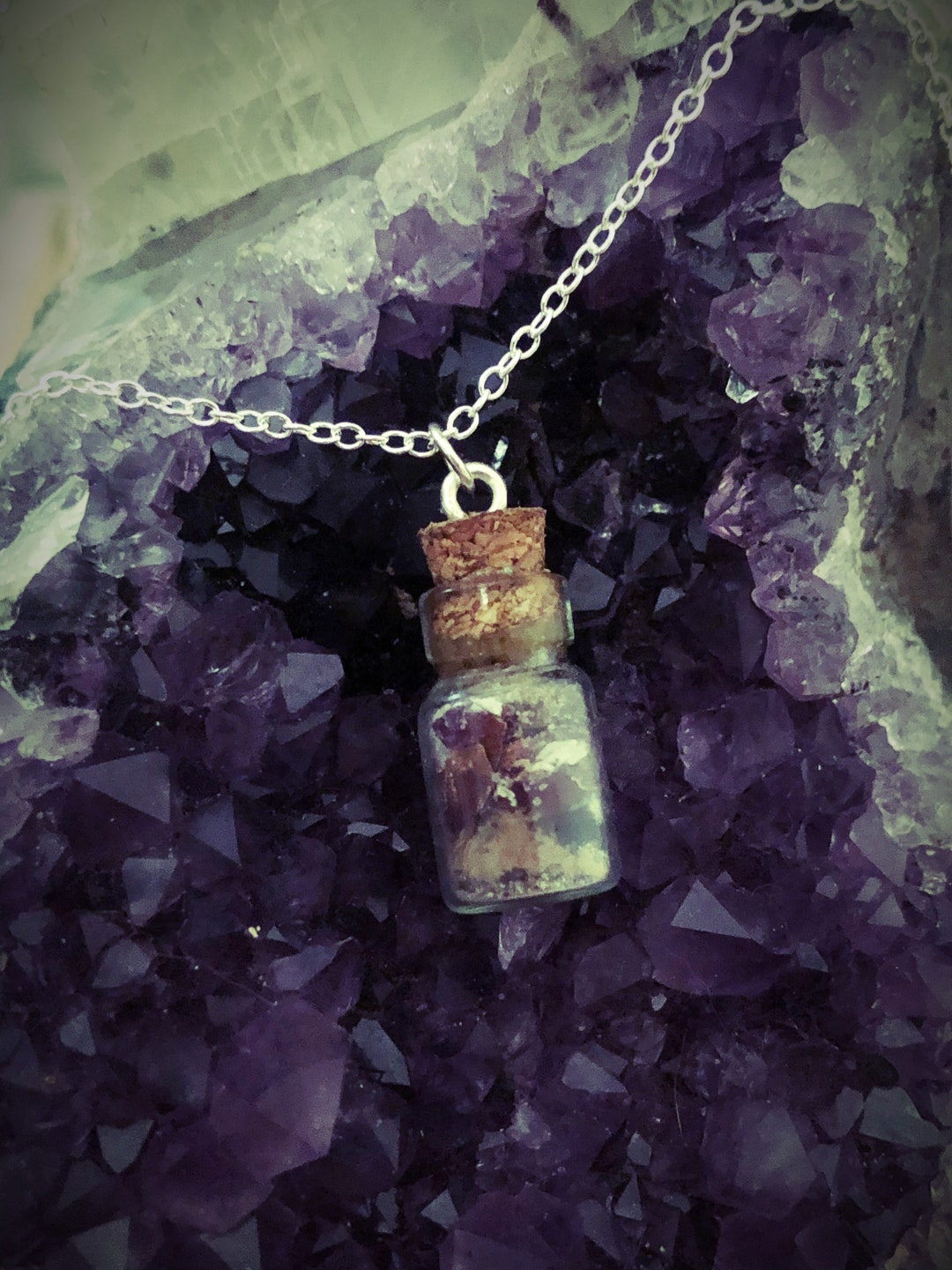 Love Spell Necklace, Spell Jar, Witch Jewelry, Stainless Steel Chain - Etsy