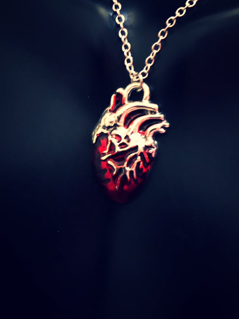 Bleeding Heart Necklace Anatomical Heart Gothic Jewelry - Etsy