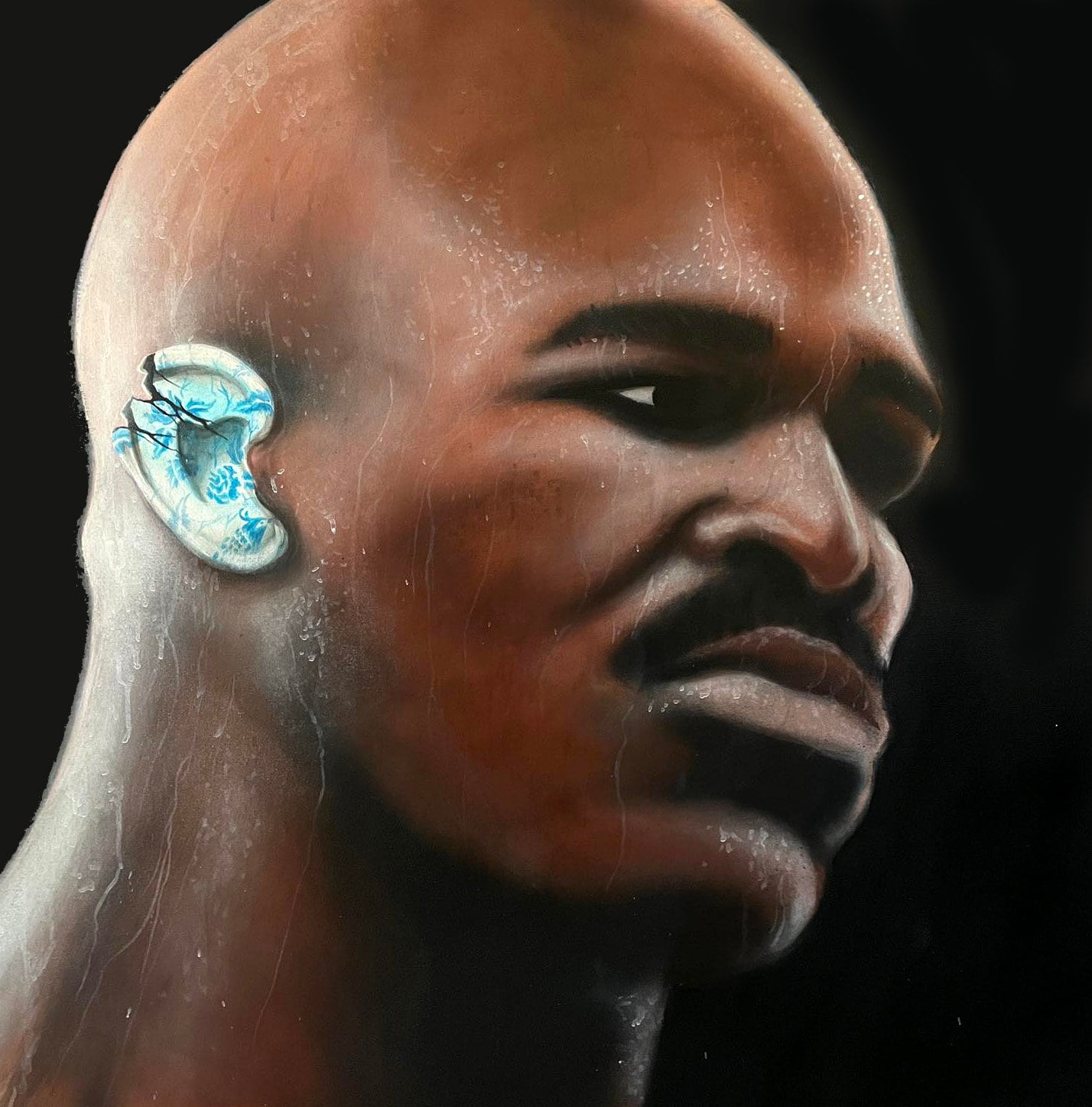 Everyone Has a Weak Point...(evander Holyfield Ear) Original Acrylic ...