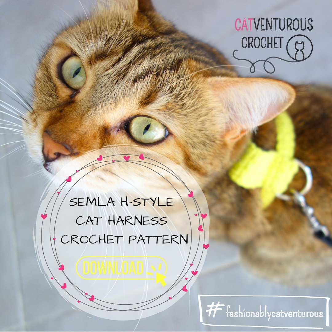 Semla H-style Cat Harness Crochet Pattern - Detailed Instructions With ...