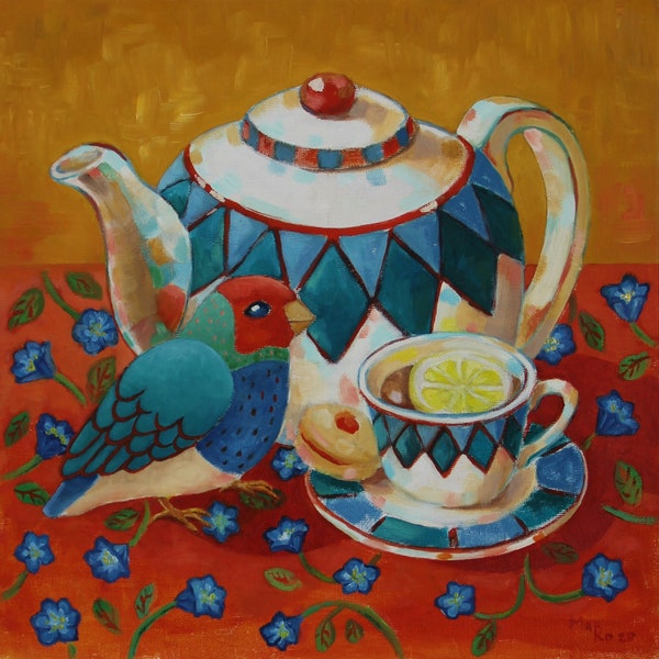 Teapot Painting - Etsy