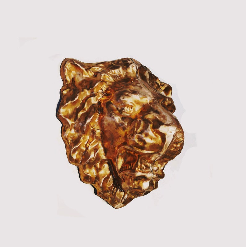 Copper Lion Head - Etsy
