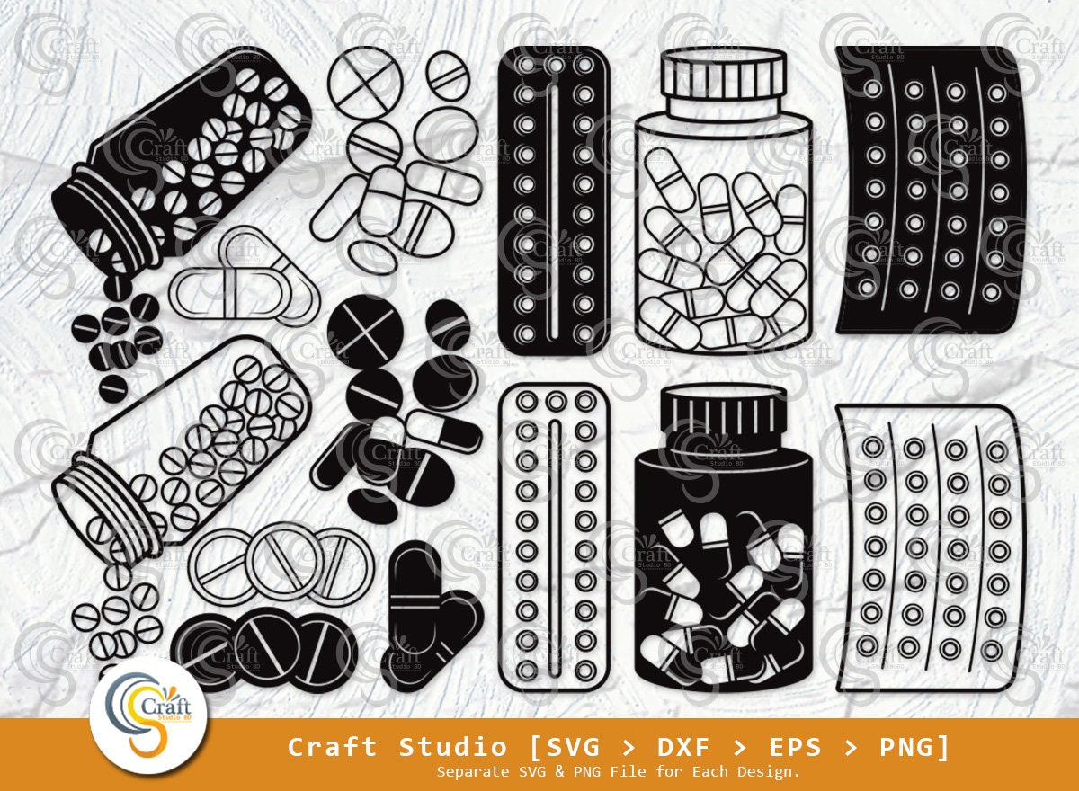 Pill Silhouette Medicine Svg Medicine Capsule Svg Drug - Etsy