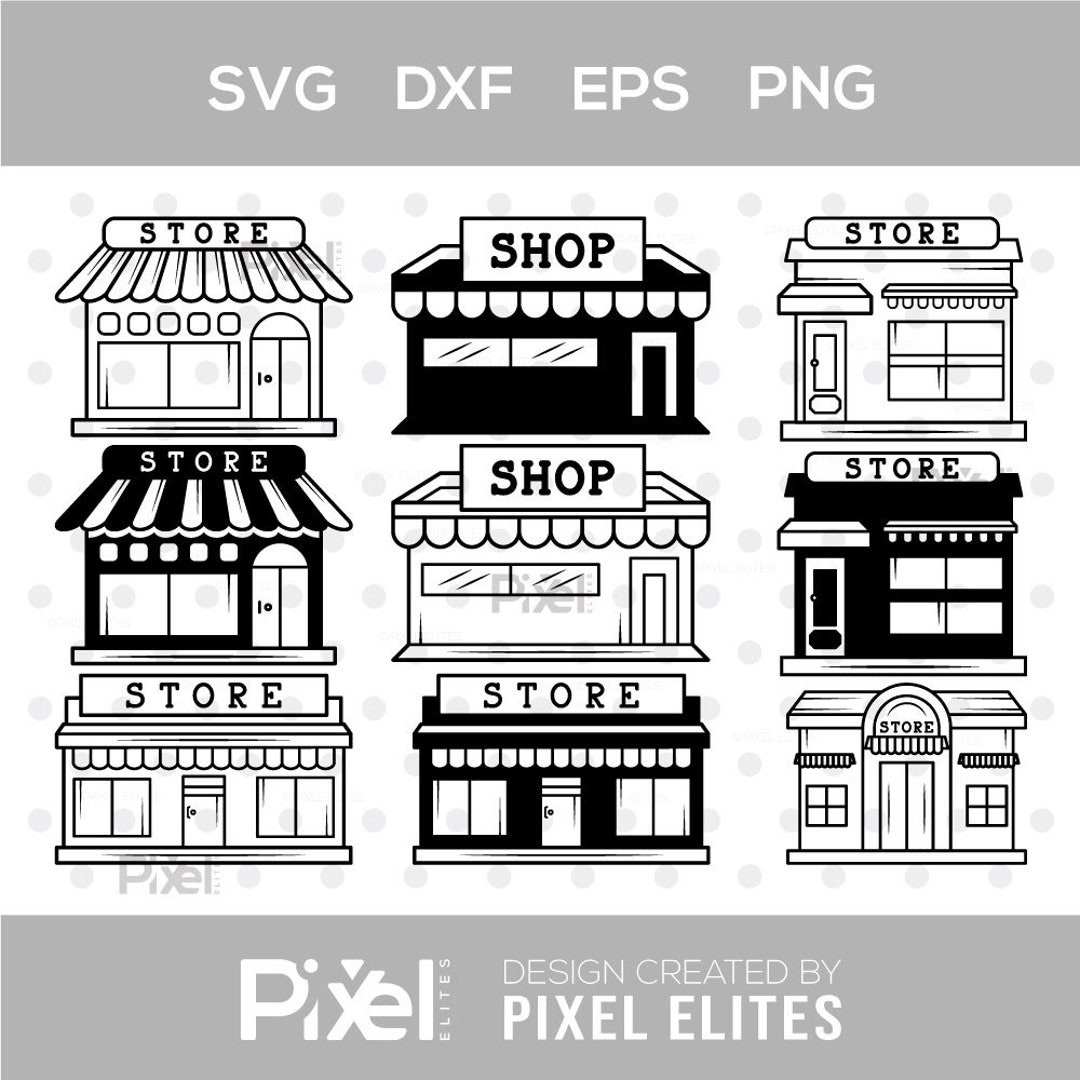 Shop SVG Bundle: Storefront Silhouette for Cricut (digital Download) - Etsy