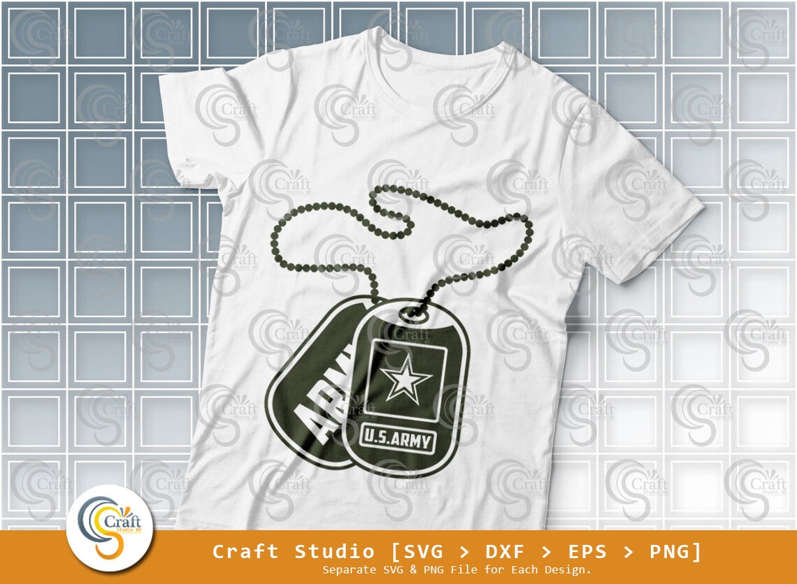 US Army Dog Tags SVG Cut File Military Dog Tags Svg US Army - Etsy