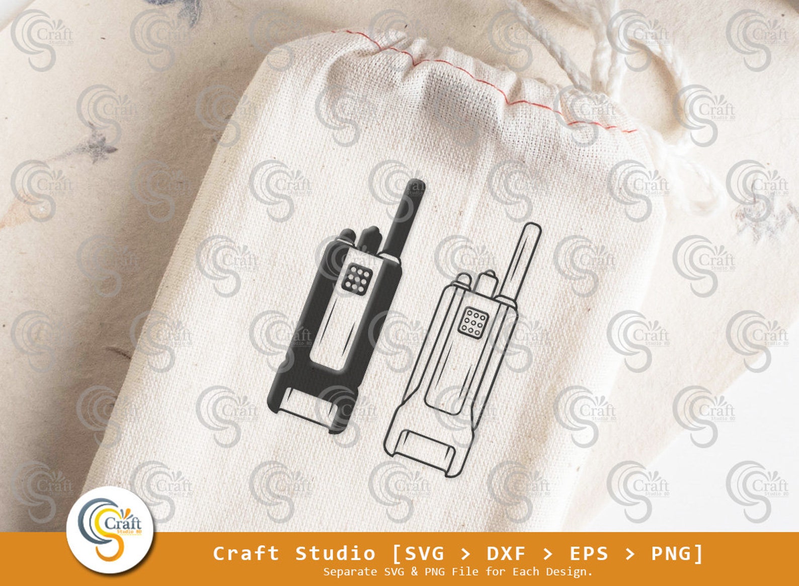 Walkie Talkie Silhouette Communication Radio Svg Portable - Etsy