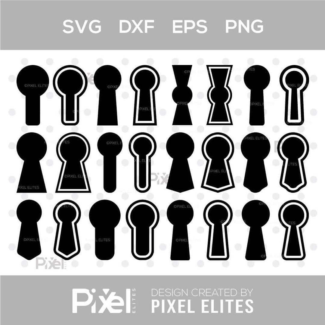 Keyhole Symbol SVG Bundle | Lock and Key Silhouette | Dxf Eps Png ...