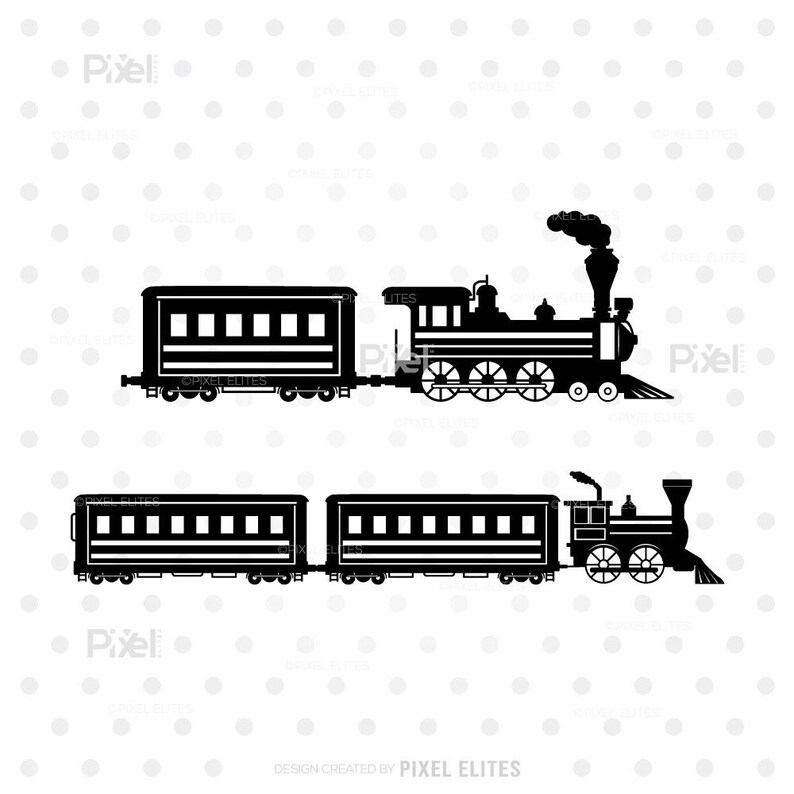 Vintage Train SVG Bundle: Steam Engine & Railway Cut Files (digital ...